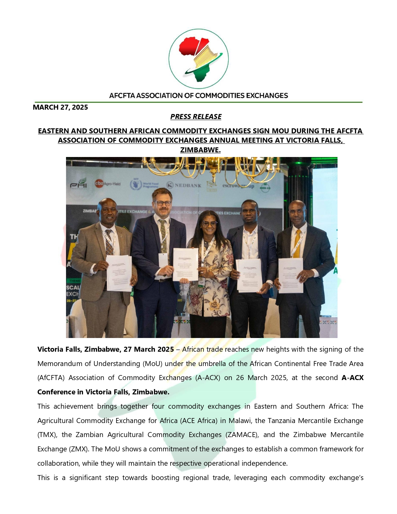 ZAMACE | Zambian Commodities Exchange